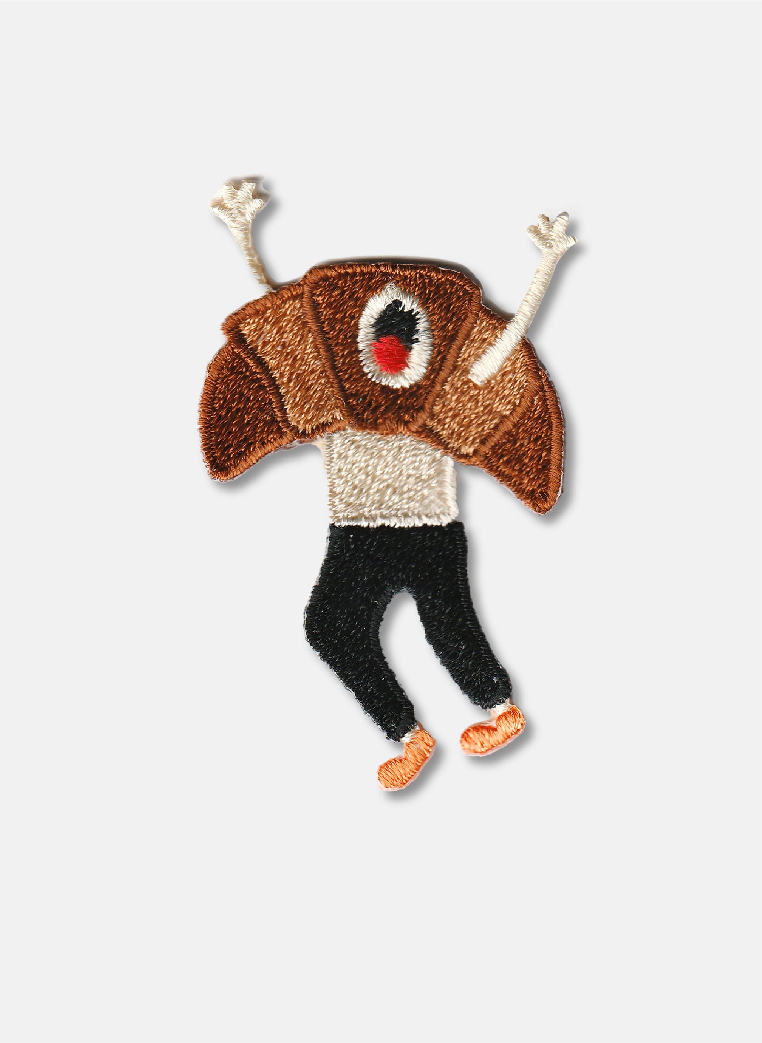 Croissant Man Iron on Patch